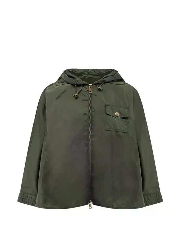 Moncler Logo Patch Hooded Jacket - Green