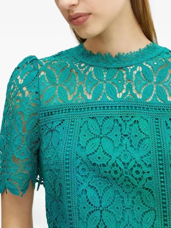 MORGAN Ormay Lace Short-sleeve Top