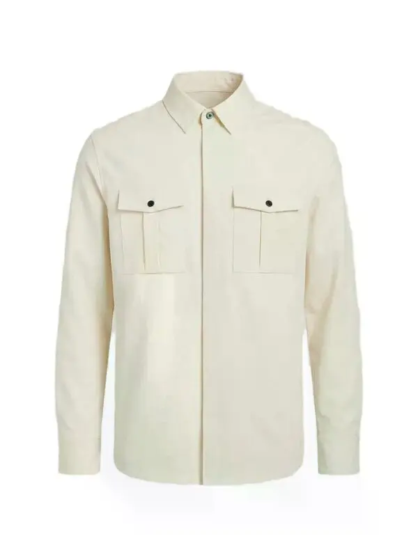 DOMAINE DES ARTISTES Flap-pocket Long-sleeve Shirt - Neutrals