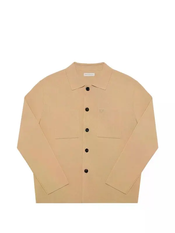 DOMAINE DES ARTISTES Knitted Patch-pocket Shirt Jacket - Neutrals