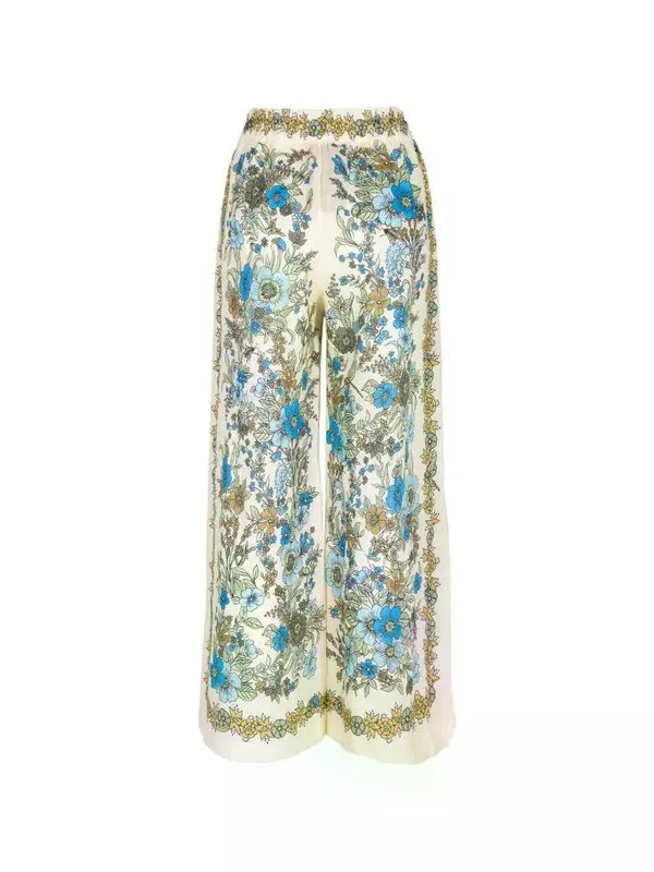 ALEMAIS Sophia Floral-print Trousers - Neutrals