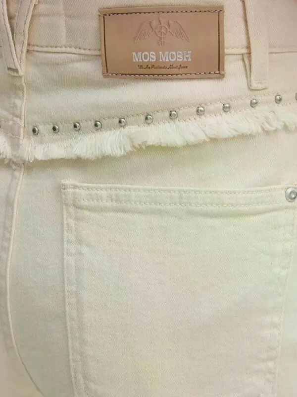 MOS MOSH Colette Stud-embellished Frayed-edge Jeans