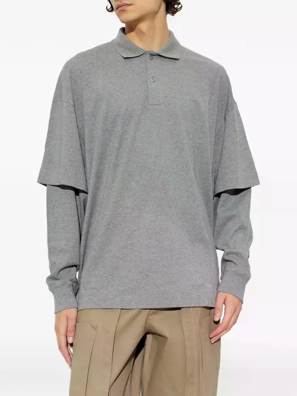 DARKPARK Zack Layered-sleeve Cotton Polo Shirt