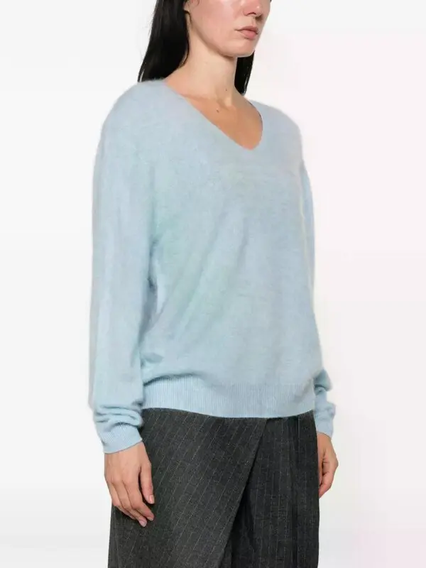 IVORY PARIS Dolly Brushed Finish V-neck Sweater