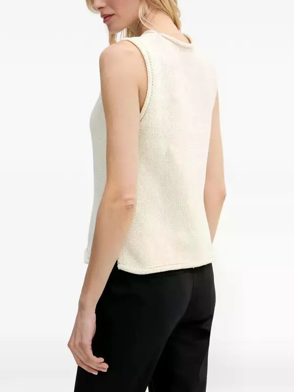 MOS MOSH Mmaubin Sl Rolled-edge Sleeveless Top - Neutrals
