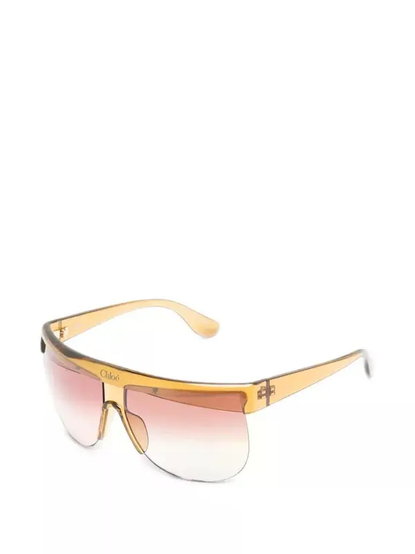 Chloé Gradient Geometric-frame Sunglasses - Neutrals