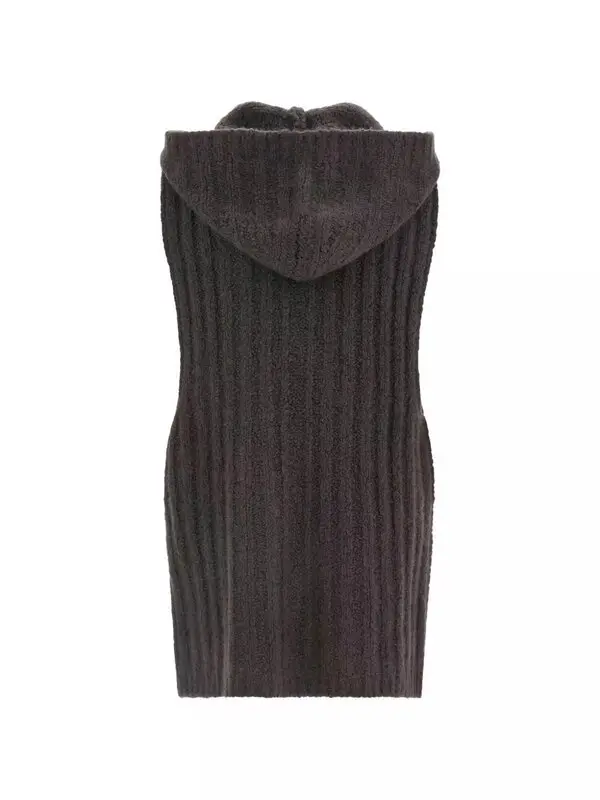 Rick Owens Ribbed-knit Hooded Tank Top