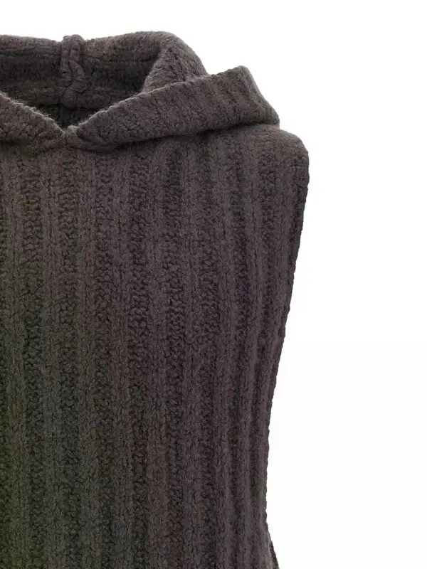 Rick Owens Ribbed-knit Hooded Tank Top