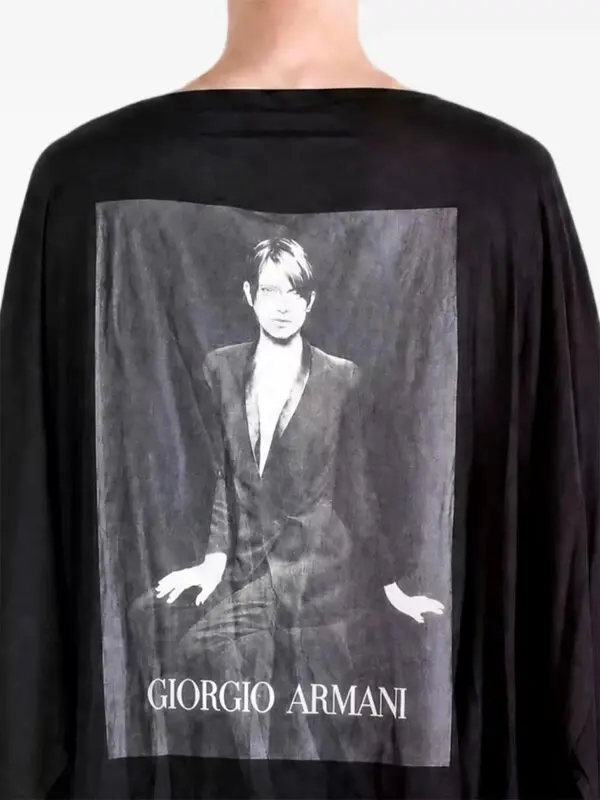 Yohji Yamamoto Slogan And Graphic Print Midi Dress