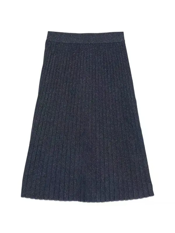 Maison123 Olympe Ribbed-knit Metallic-thread Maxi Skirt