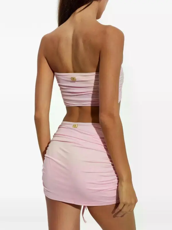 Balmain Ruched Drawstring Beach Skirt