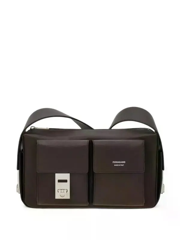FERRAGAMO Gancini-clasp Messenger Bag