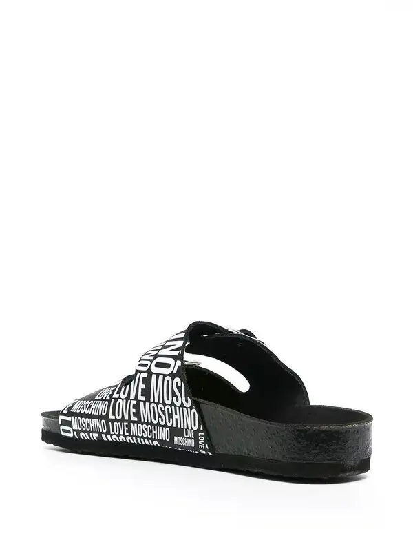 Moschino Logo-print Buckled Sandals