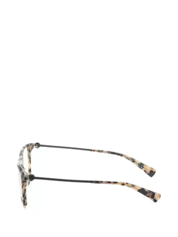 John Varvatos Tortoiseshell-effect Square-frame Glasses