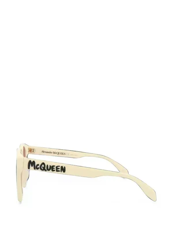 Alexander McQueen Logo-print Square-frame Sunglasses