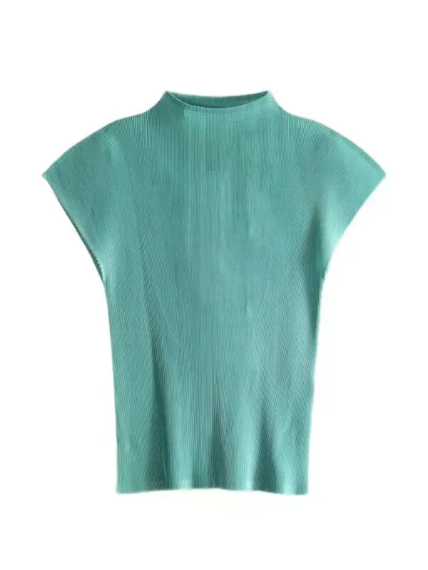 Issey Miyake August Pleated High-neck Top