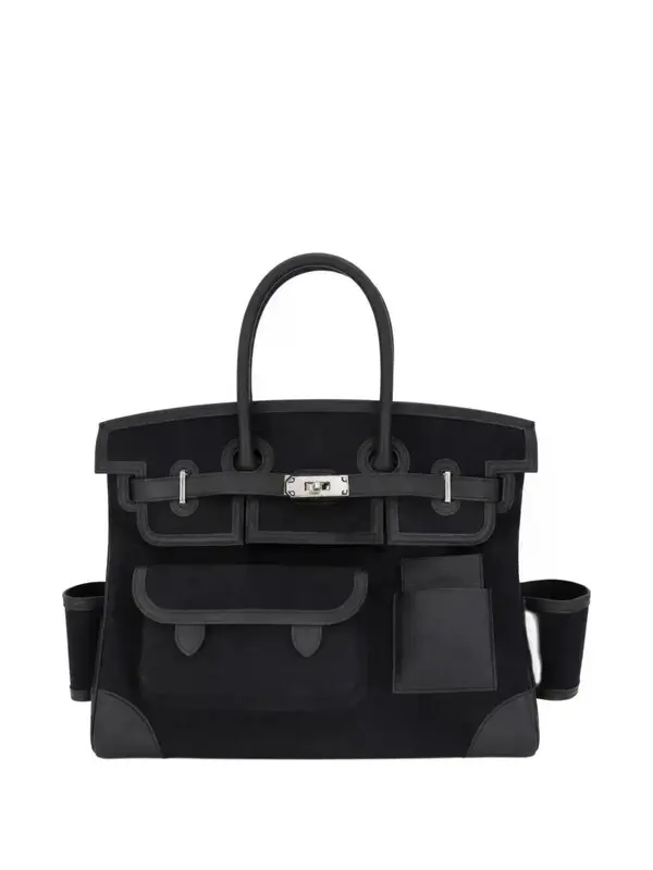 Hermès 35 Birkin Cargo Toile Goéland Canvas Handbag