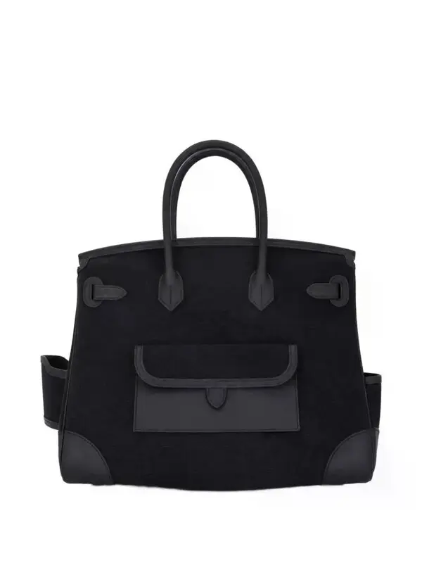 Hermès 35 Birkin Cargo Toile Goéland Canvas Handbag