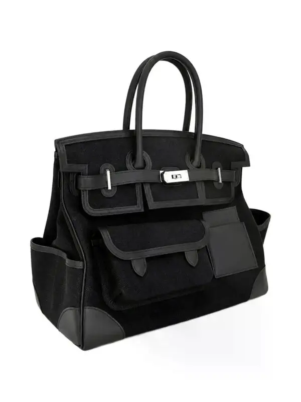 Hermès 35 Birkin Cargo Toile Goéland Canvas Handbag