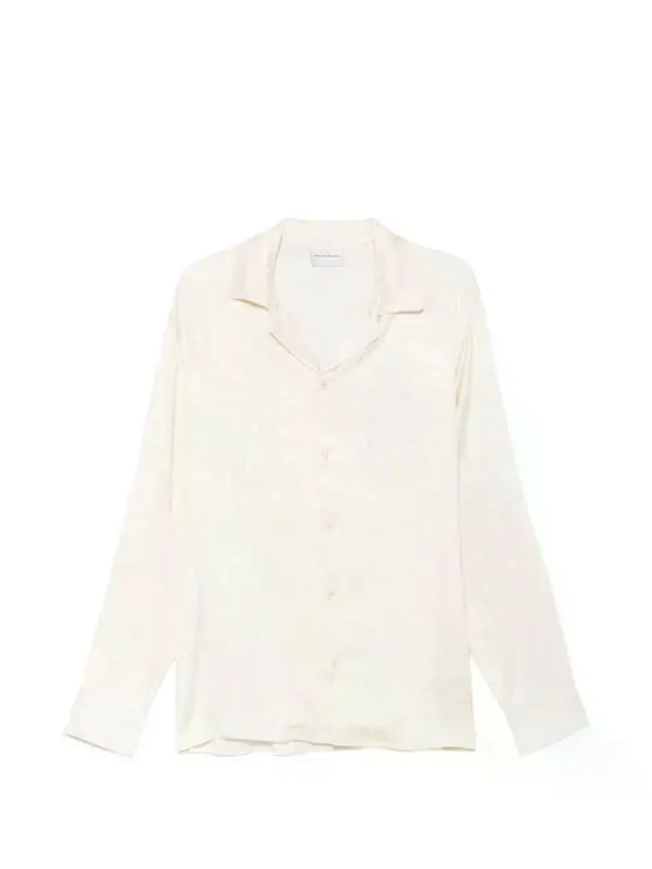 Drole De Monsieur Paisley-jacquard Long-sleeve Shirt - Neutrals