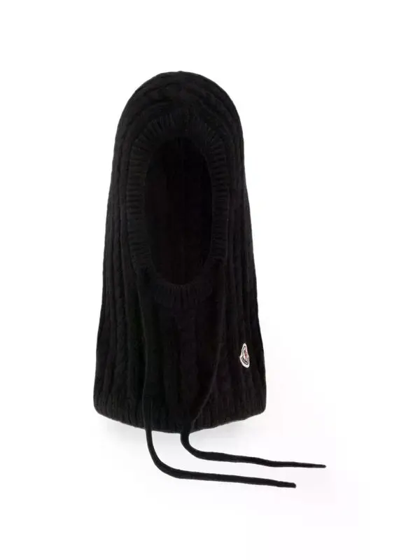 Moncler Cable-knit Logo-patch Balaclava
