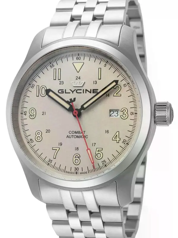 GLYCINE Combat Field 40mm Automatic Watch With Link Bracelet - Neutrals