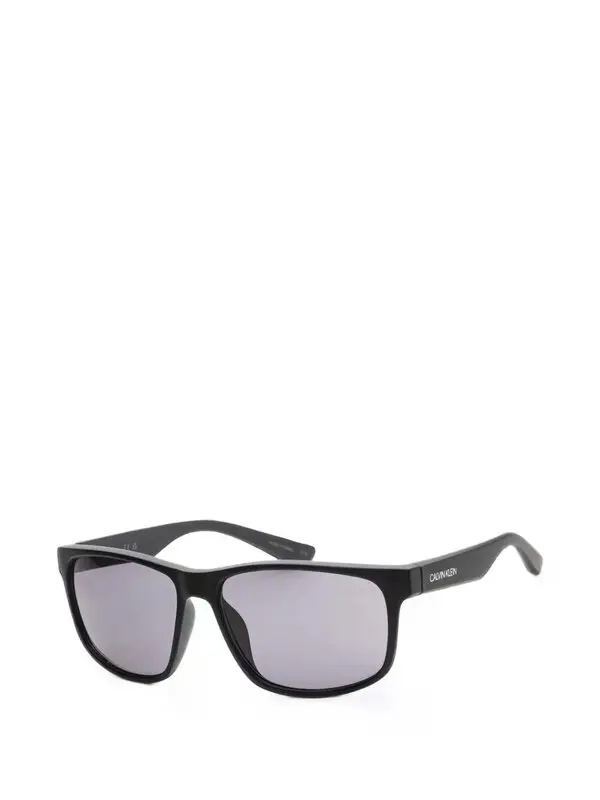 Calvin Klein Matte-finish Rectangle-frame Sunglasses