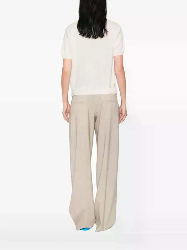IVORY PARIS Petal Short-sleeve Crew-neck Sweater