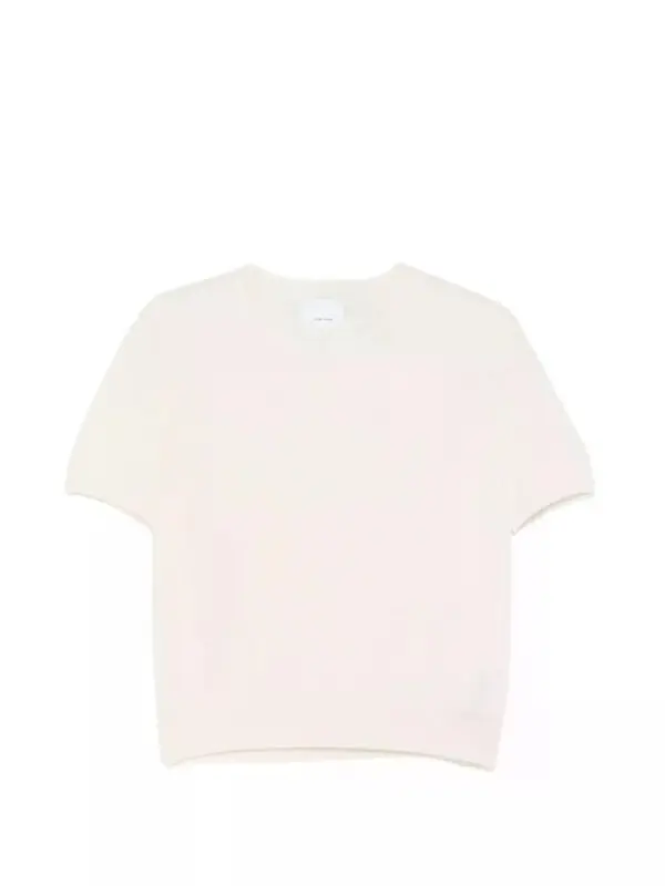 IVORY PARIS Petal Short-sleeve Crew-neck Sweater - Neutrals