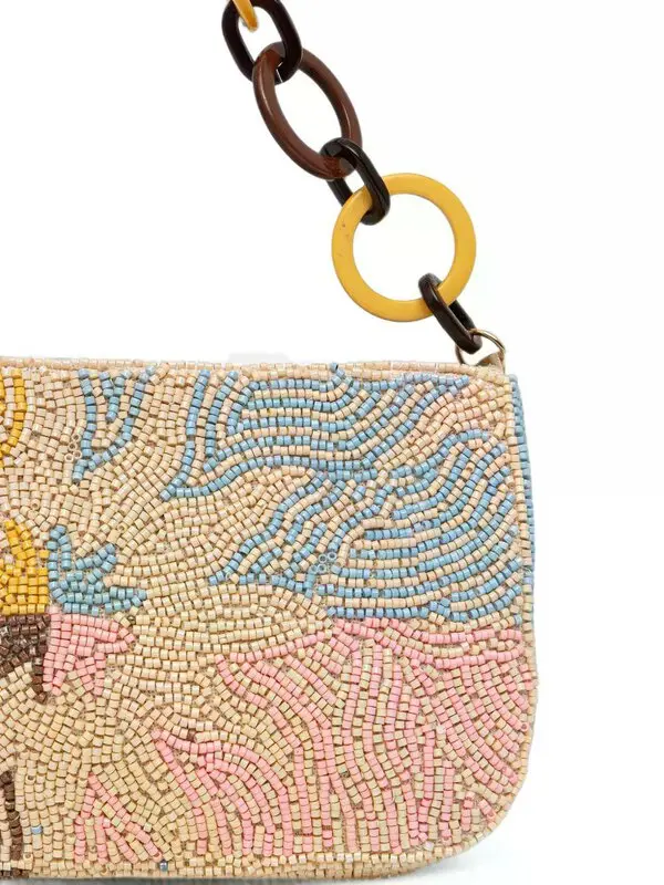 NEVER FULLY DRESSED Bead-embellished Chain-link Clutch