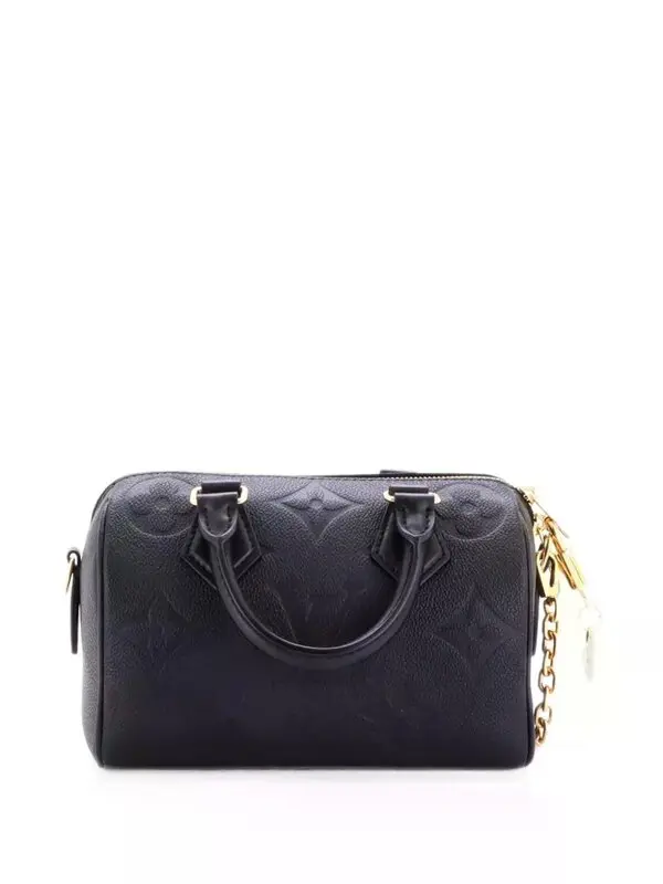 LOUIS VUITTON Speedy Bandouliere Bag Monogram Empreinte Giant 20 Crossbody Bag - Black
