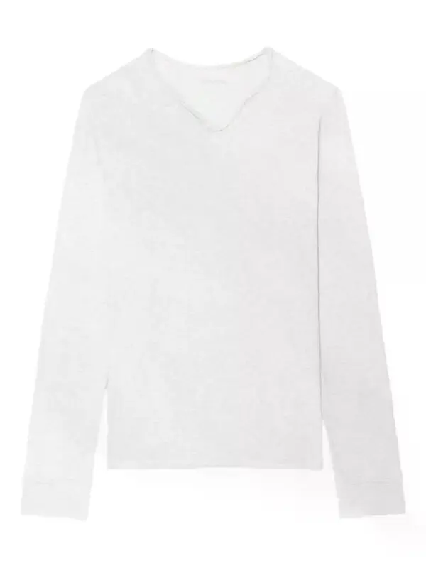 Zadig&Voltaire Monastir Henley T-shirt Long-sleeved - Grey