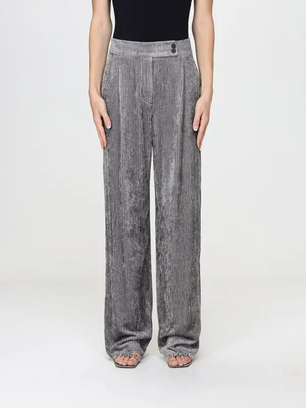 Emporio Armani Ribbed Wide Leg Trousers