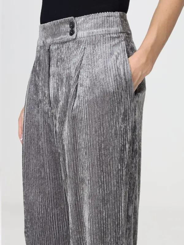 Emporio Armani Ribbed Wide Leg Trousers