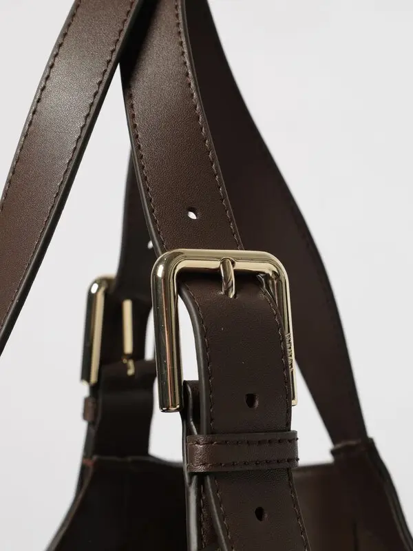 Furla Dora Medium Leather And Suede Tote Bag With Adjustable Handle