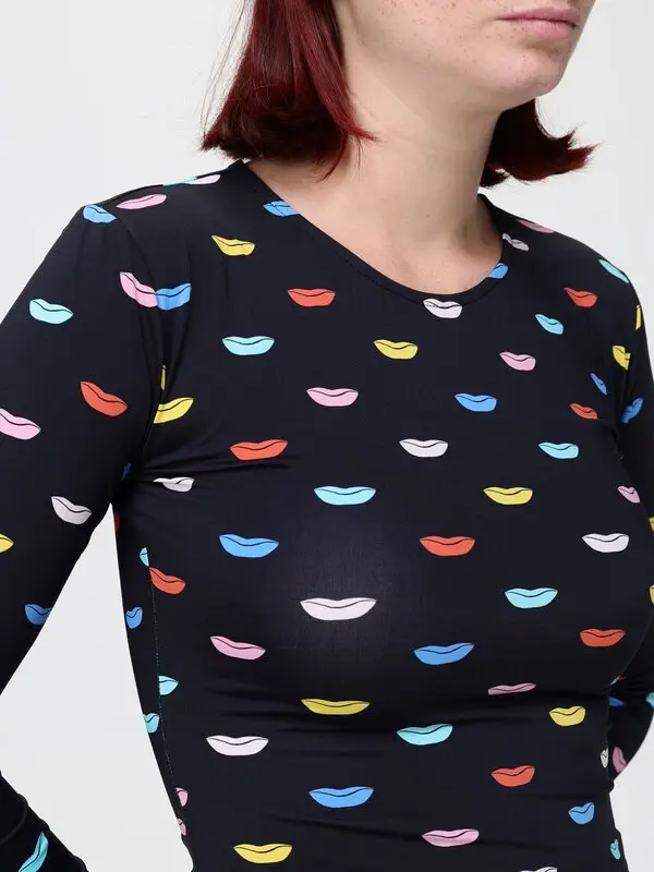Fiorucci Long Sleeve Top With Lip Print