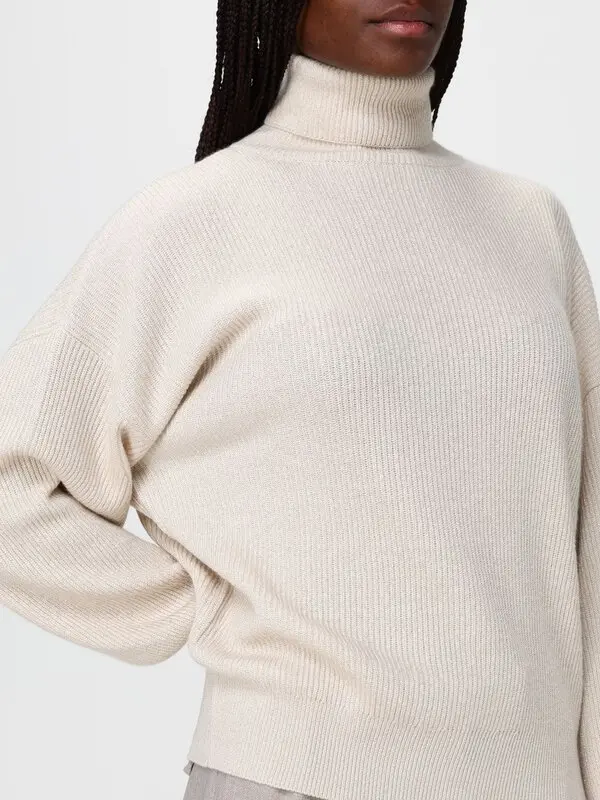Brunello Cucinelli Relaxed Fit Cashmere Blend Turtleneck Sweater