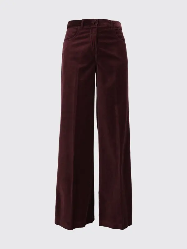 Aspesi High-waisted Wide-leg Corduroy Trousers - Red