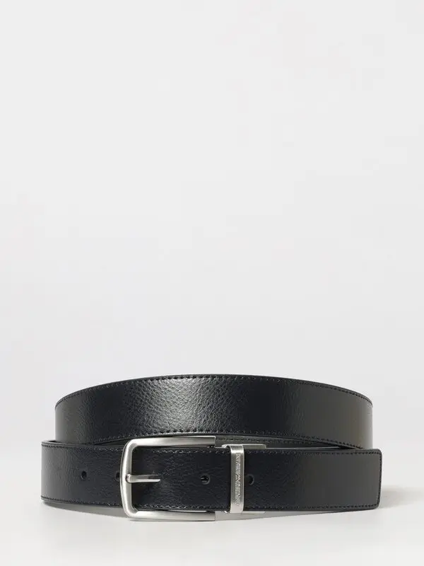 Emporio Armani Leather Belt - Navy
