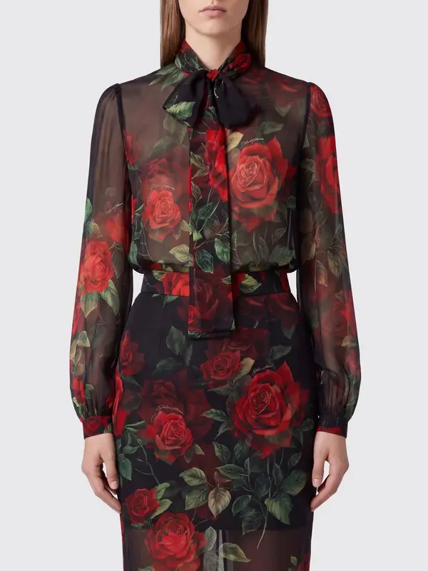 Dolce & Gabbana Floral Print Blouse - Red