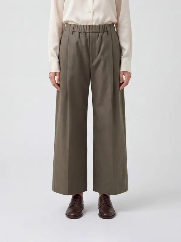 Brunello Cucinelli Tailored Wide Leg Trousers - Green