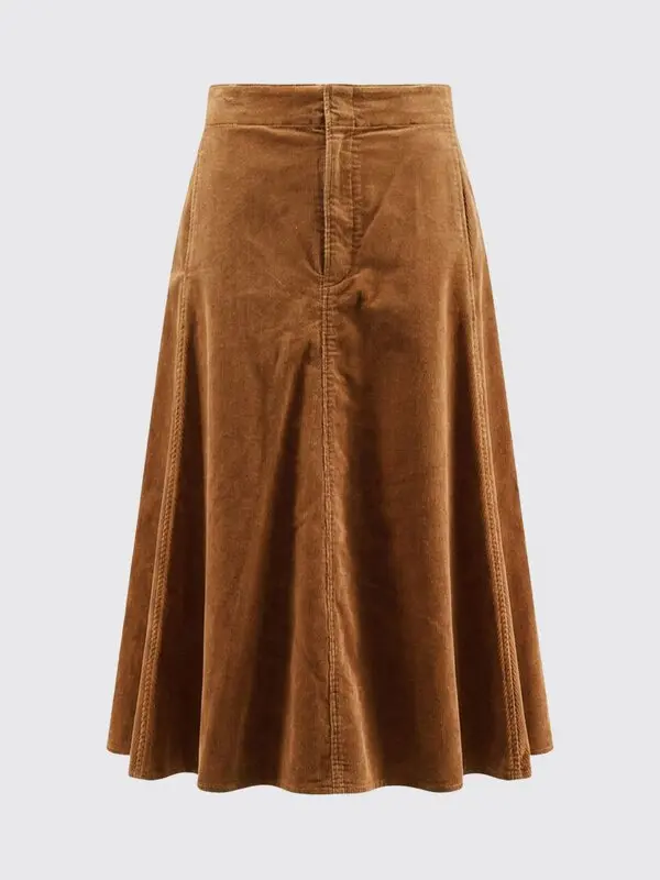 Polo Ralph Lauren High-waisted Velvet A-line Midi Skirt
