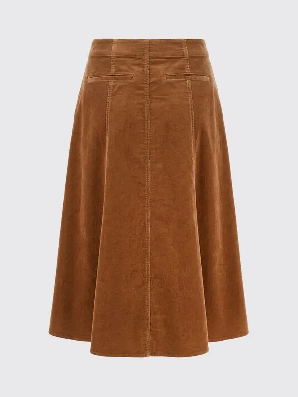 Polo Ralph Lauren High-waisted Velvet A-line Midi Skirt