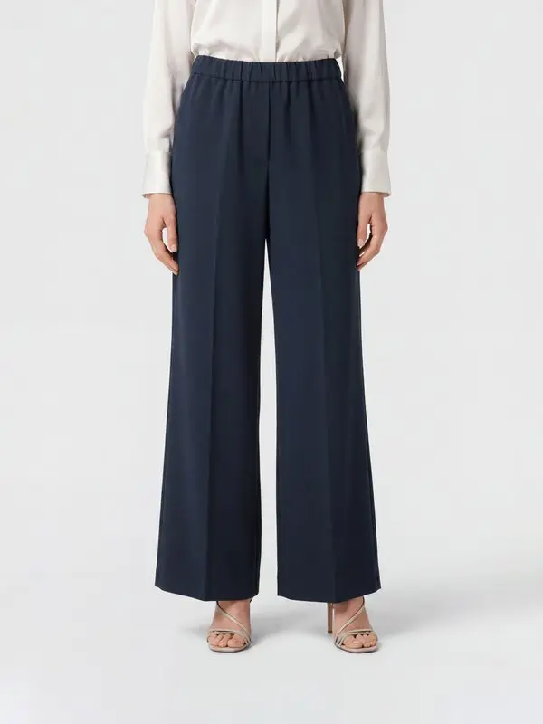 Aspesi Wide Leg Trousers - Navy