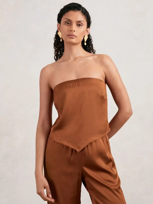 Good American Satin Handkerchief Top