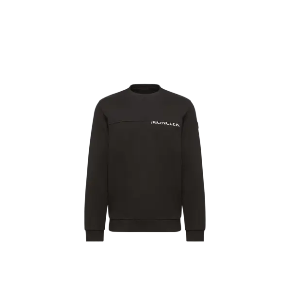 Moncler Logo Cotton Sweatshirt - Black