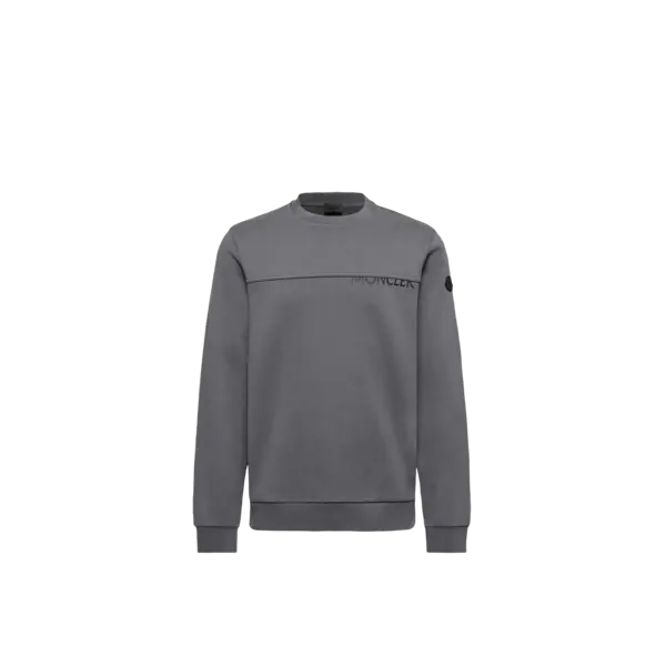 Moncler Logo Cotton Sweatshirt - Gray