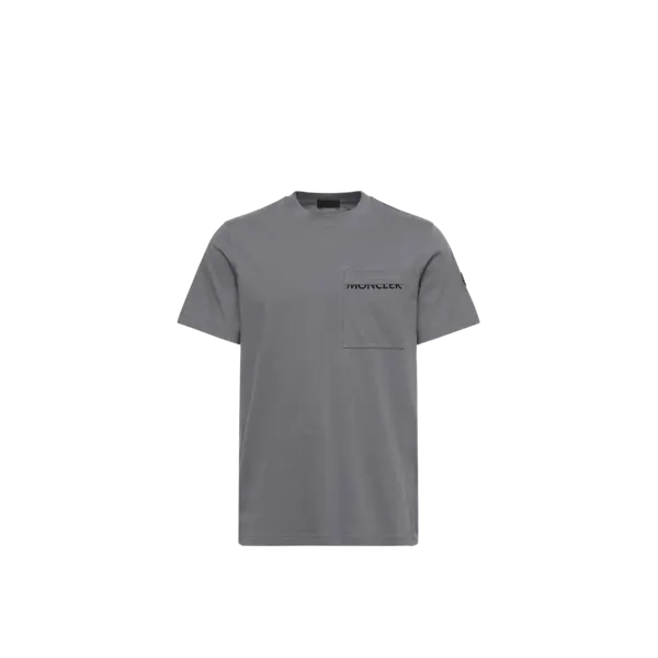 Moncler Logo Cotton Jersey T-shirt - Gray
