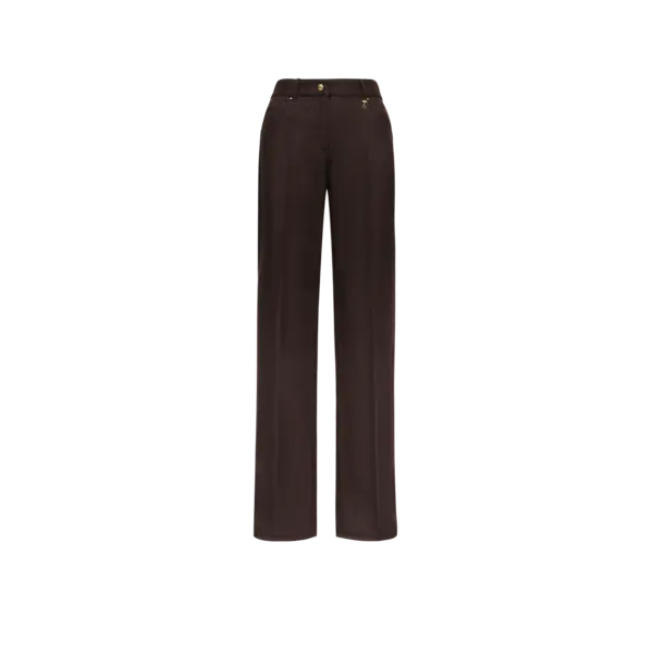 Moncler Wool Blend Trousers - Brown