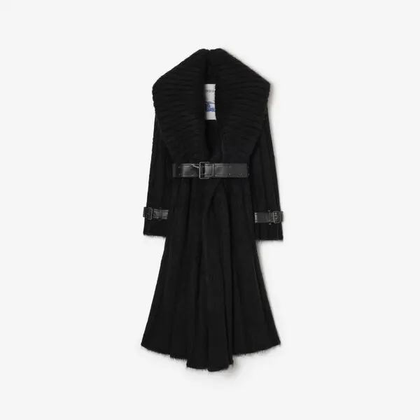 Burberry Wool Mohair Silk Coat - Black